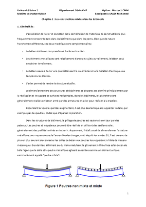 Chapitre 3 les poteaux mixtes - Matière : Structure Mixte Enseignant ...
