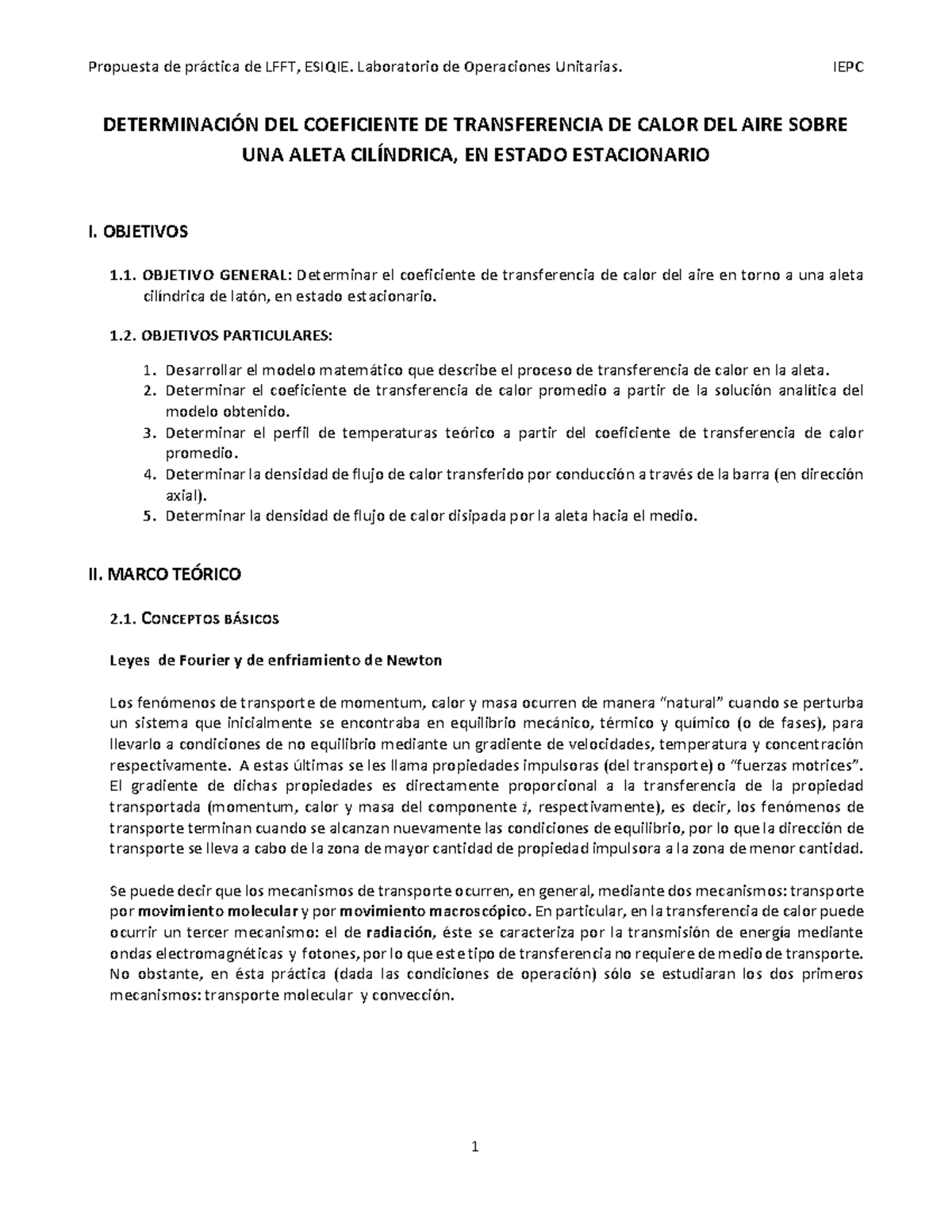 Práctica de transferencia de calor sobre una aleta cilíndrica V2 ...