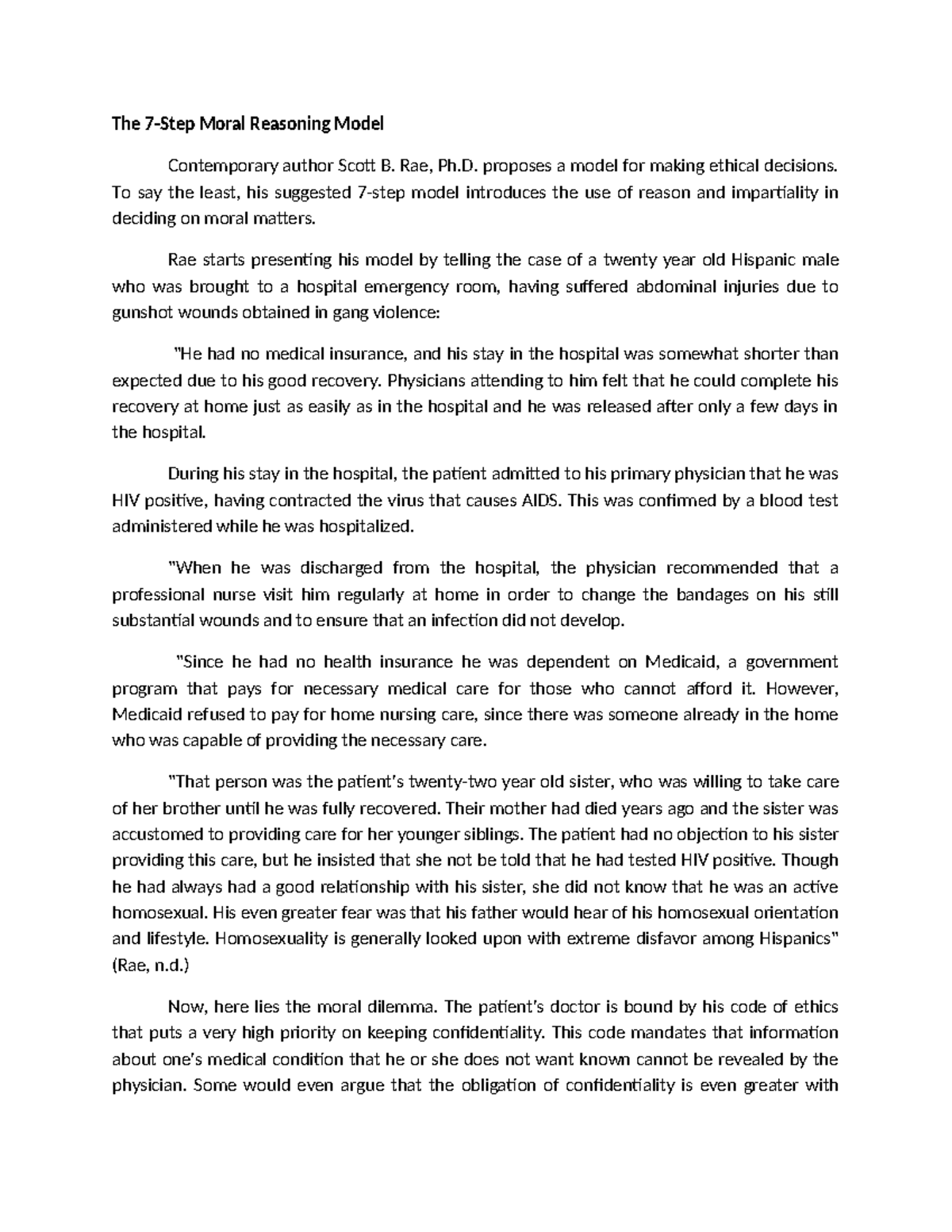 Story The 7 Step Moral Reasoning Model - The 7-Step Moral Reasoning ...