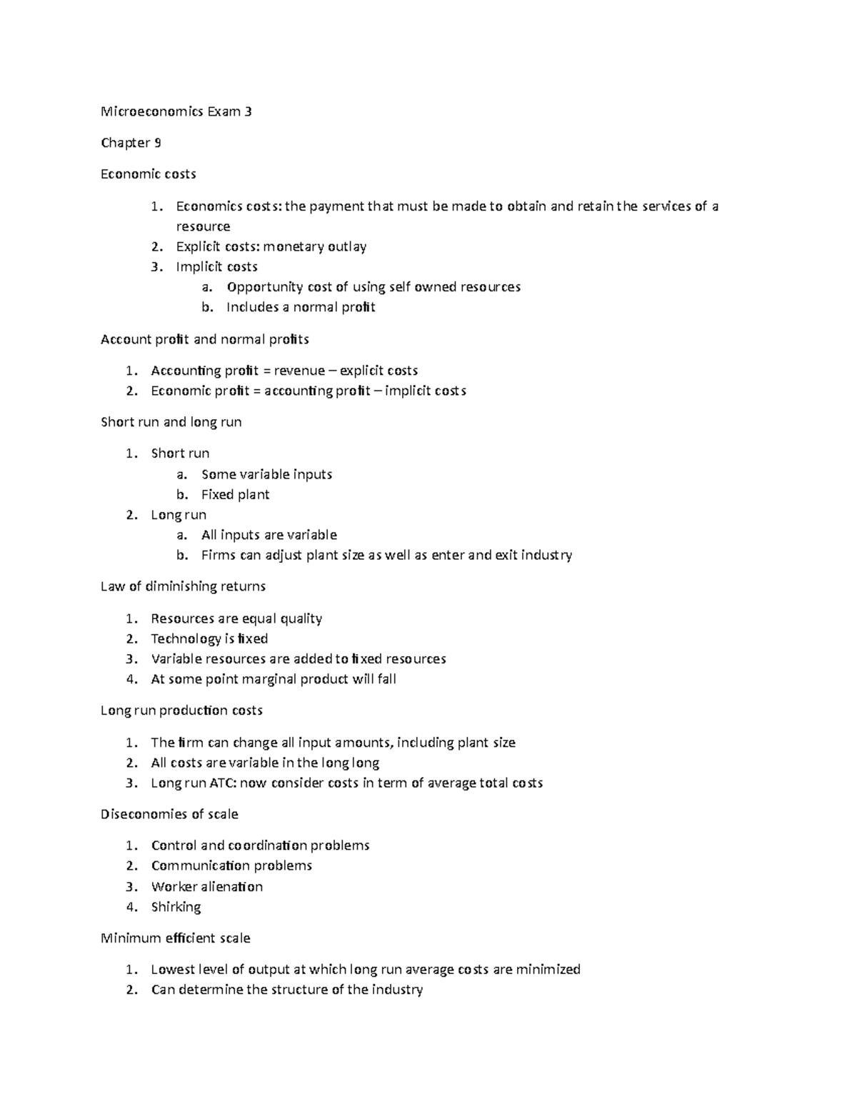 Chapter 9 - Econ 201: Principles of Microeconomics Instructor: George ...