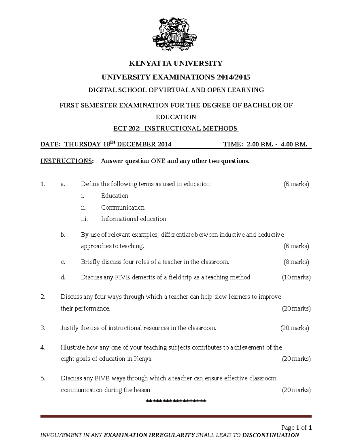 ECT202 past papers by Lector Abuya - KENYATTA UNIVERSITY UNIVERSITY ...