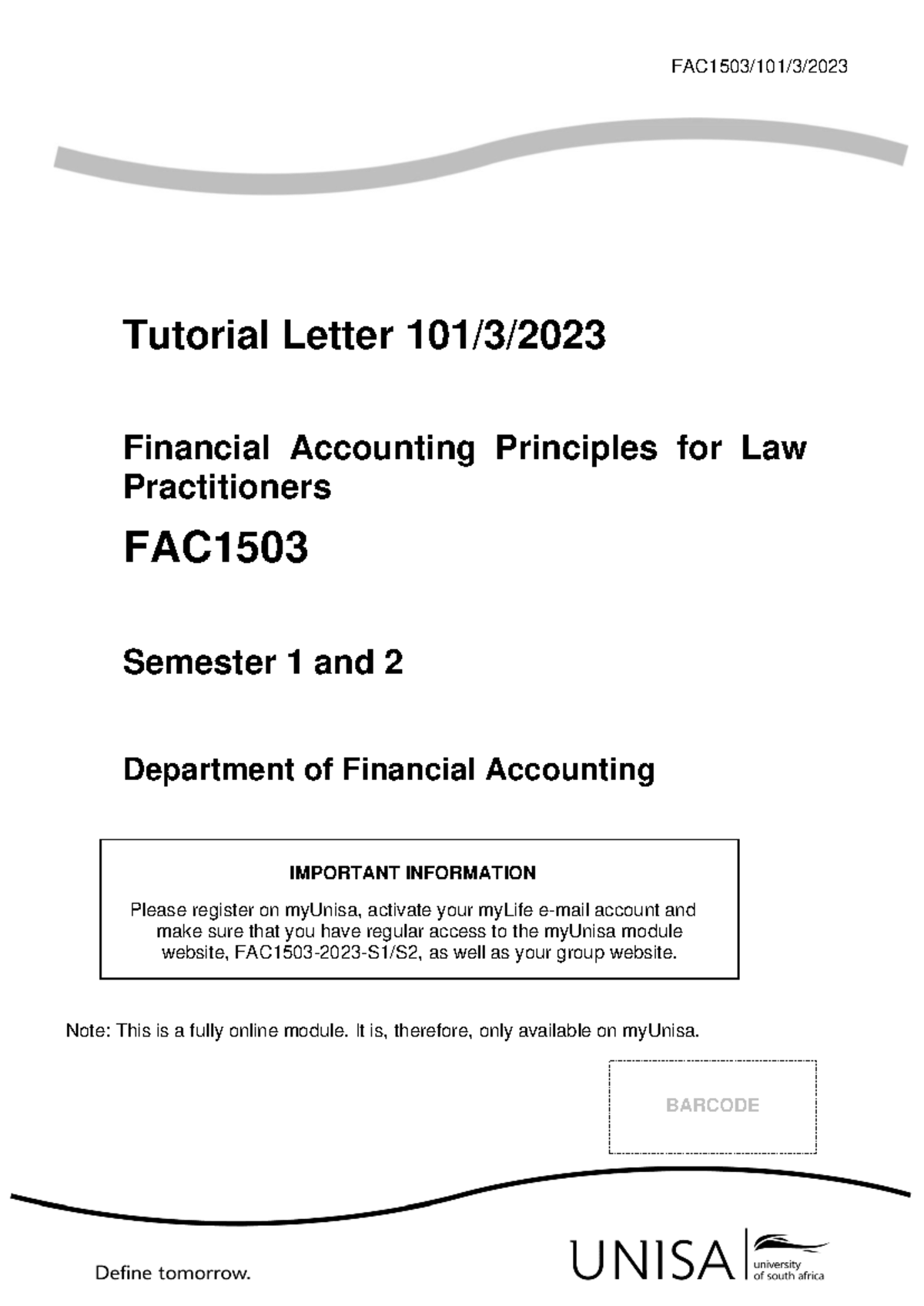 FAC1503 2023 TL 101 3 English 230114 142252 - FAC1503/101/3/ 2023 ...