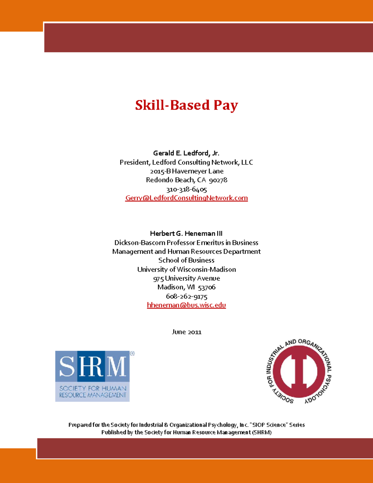 SIOP - Skill-Based Pay, Final - Skill­Based Pay Gerald E. Ledford, Jr ...