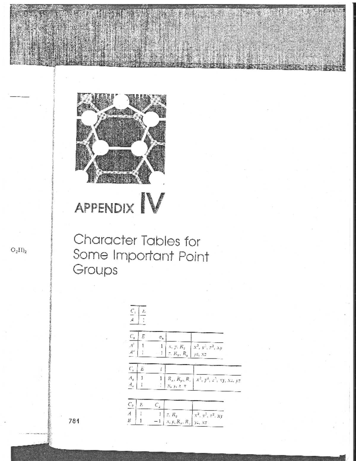 Character table - o rH), APPHNMIX ffiW Chcrccter Tcbles fcr Scrne I n ...