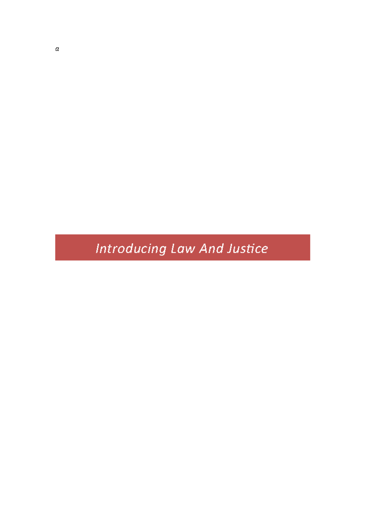 Introducing Law And Justice Notes - a Introducing Law And Justice ...