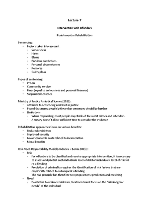 forensic risk assessment - Lecture 8 Forensic Risk Assessment Intensity ...