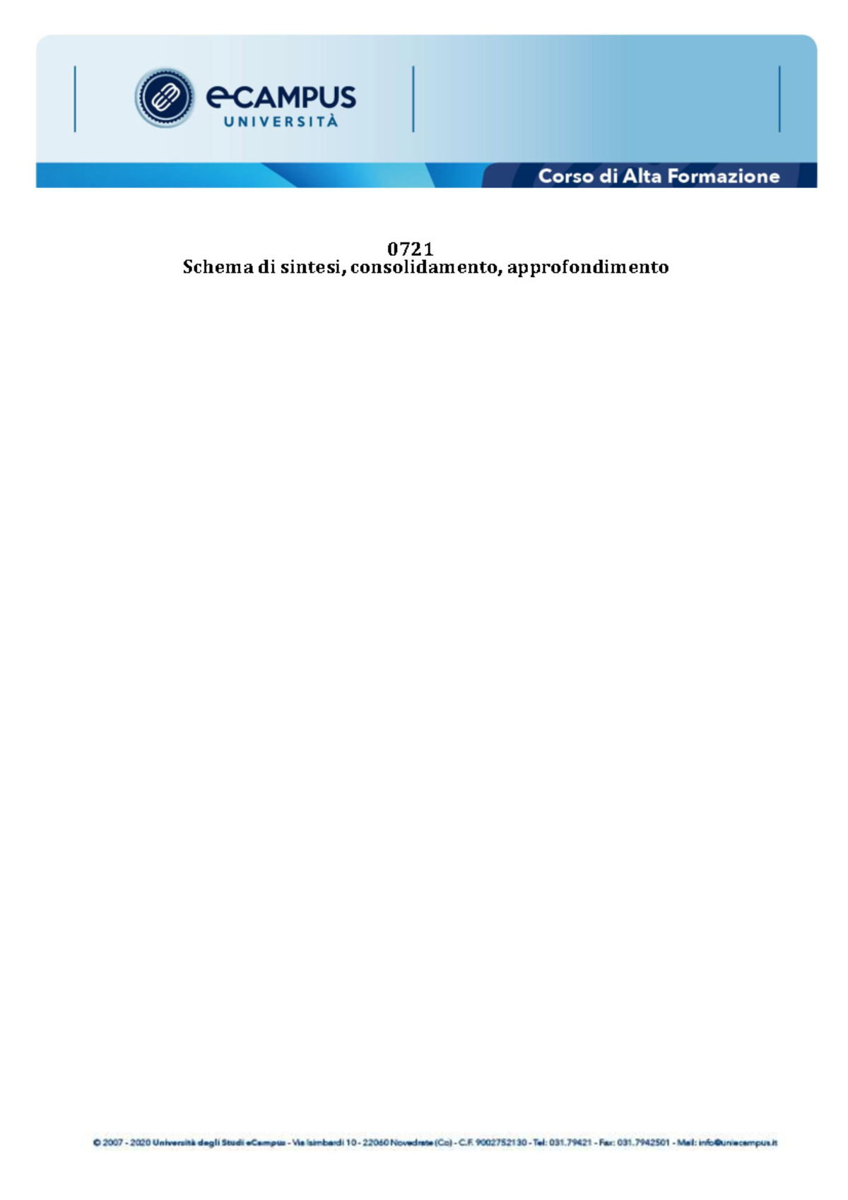 Storia Romana 2 - LEZIONI - 0721 Schema di sintesi, consolidamento ...