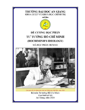 [Solved] Nu nhn thc ca h ch minh v mi quan h cch mng thuc a v cch mng v sn - Tư tưởng Hồ chí ...