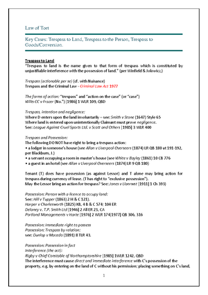 Law of Tort Lecture Notes - Tort Law Compensation Culture [Smolden v ...