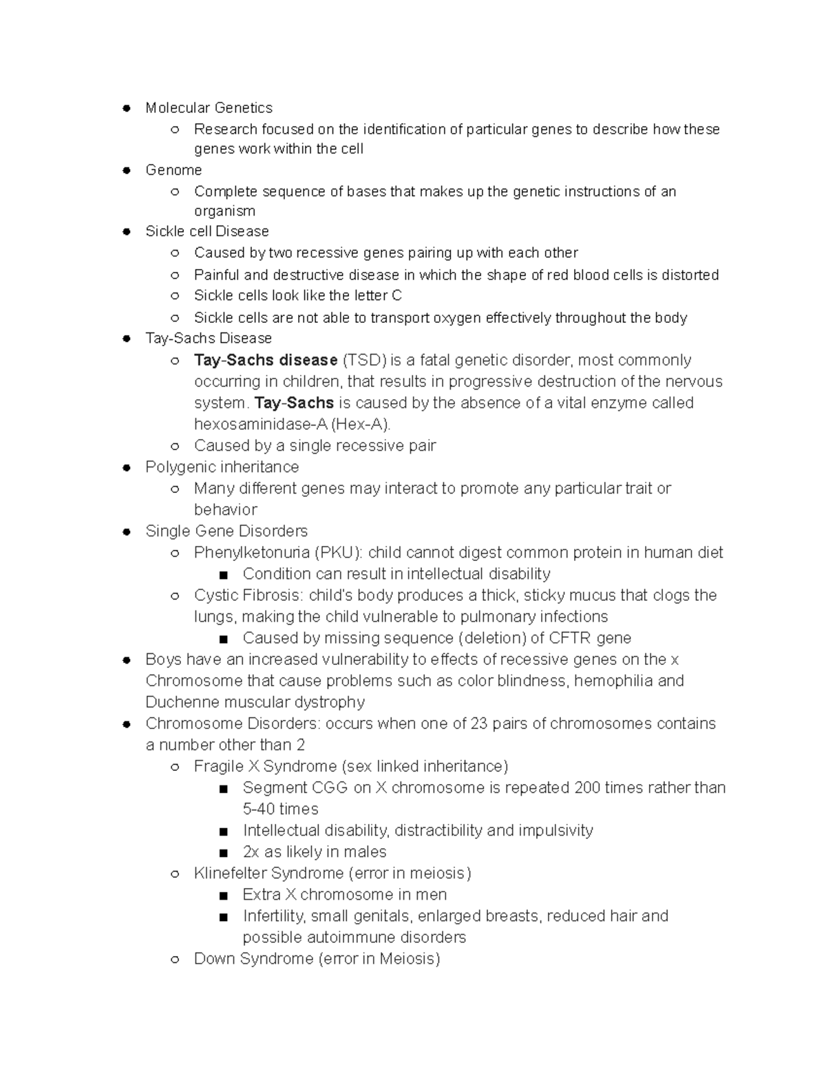 Ch. 3 dev pshyc textbook - Molecular Genetics Research focused on the ...