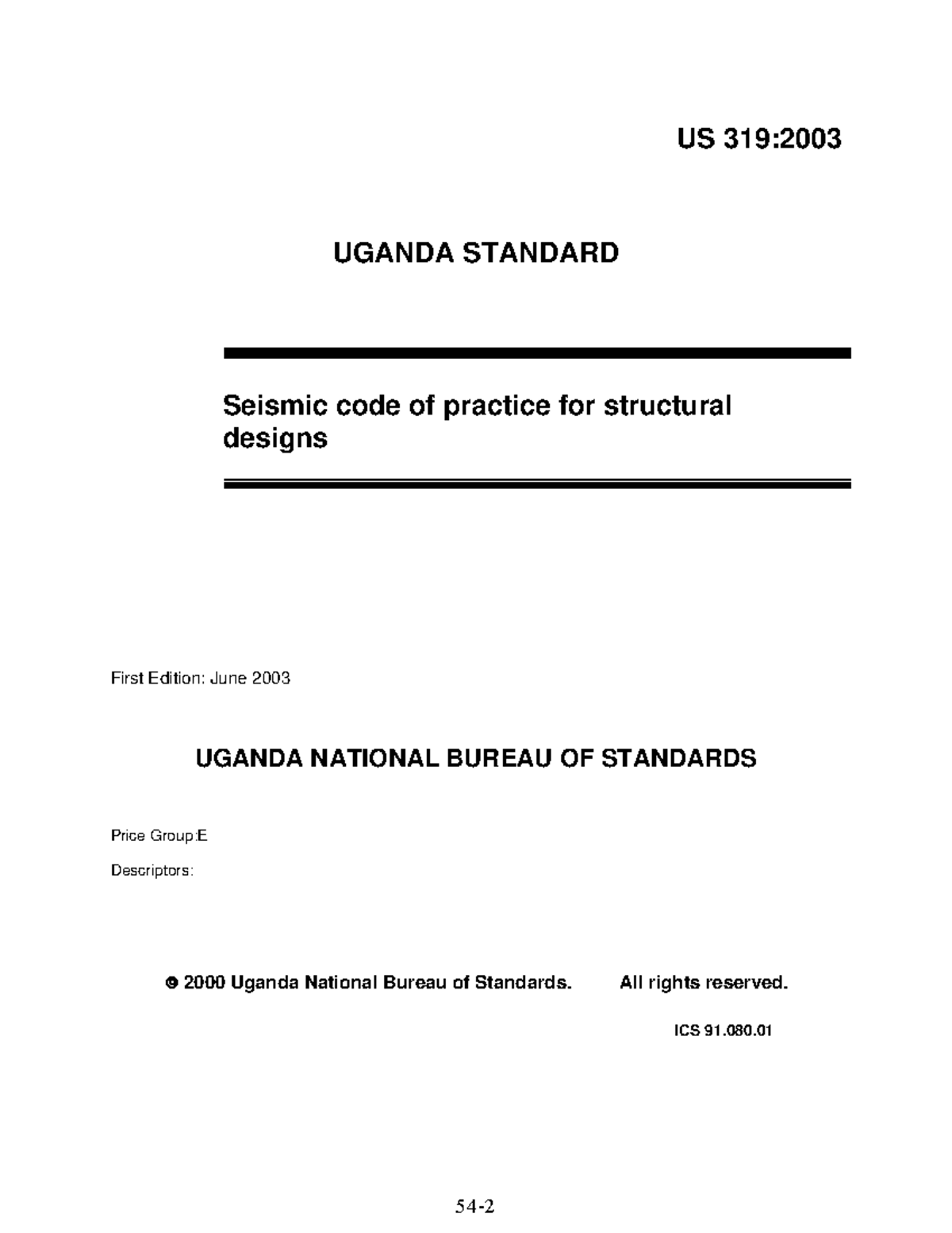 54 Uganda Code - WORKED EXAMPLES - US 319: UGANDA STANDARD Seismic code ...