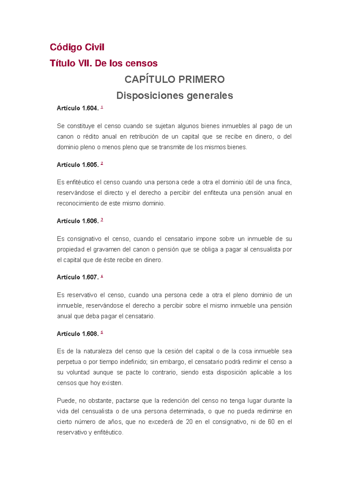 Código Civil Censos y foros - Derecho Civil IV. Derechos Reales - UCM ...