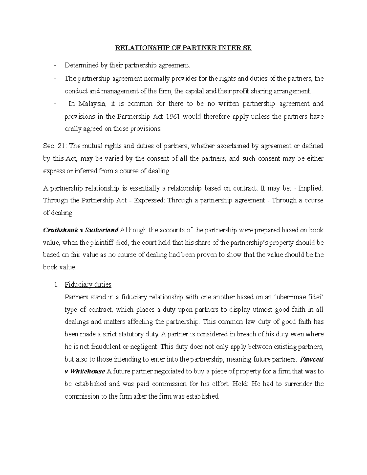 Relationship OF Partner Inter SE - RELATIONSHIP OF PARTNER INTER SE ...