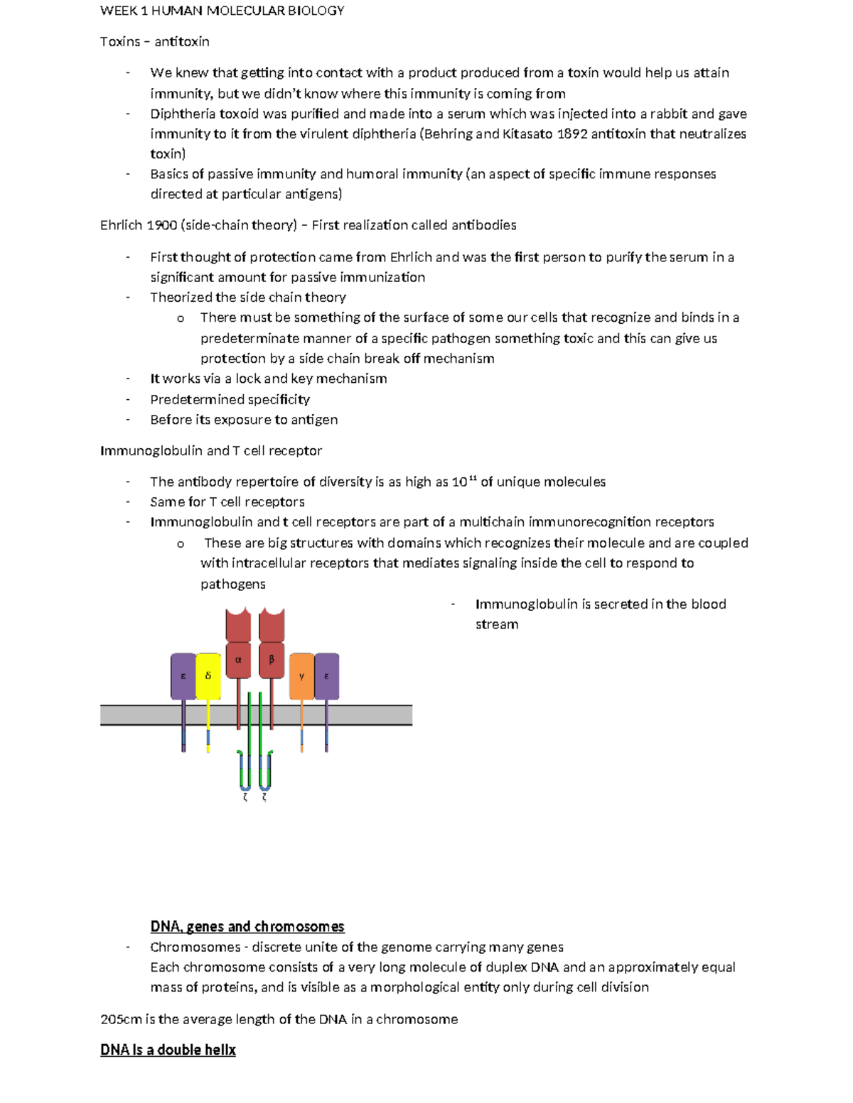 WEEK 1 Human Molecular Biology - WEEK 1 HUMAN MOLECULAR BIOLOGY Toxins ...