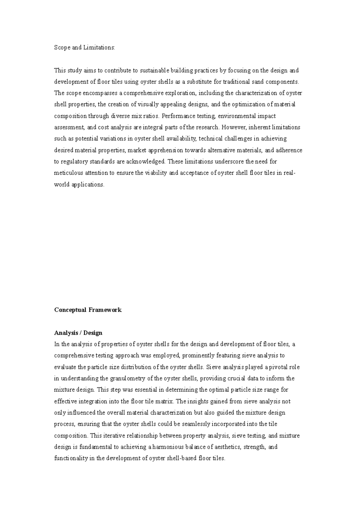 Scope and Limitations to Acronym - Scope and Limitations: This study ...