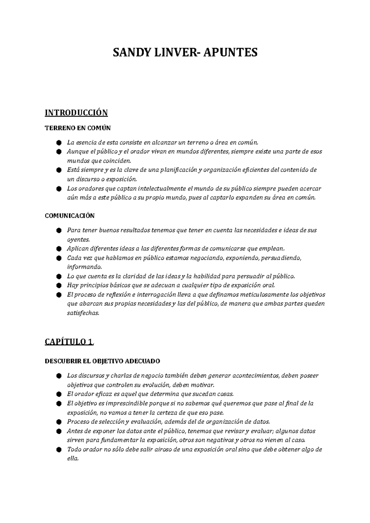 Sandy Linver- Apuntes - Notas del texto. - SANDY LINVER- APUNTES ...