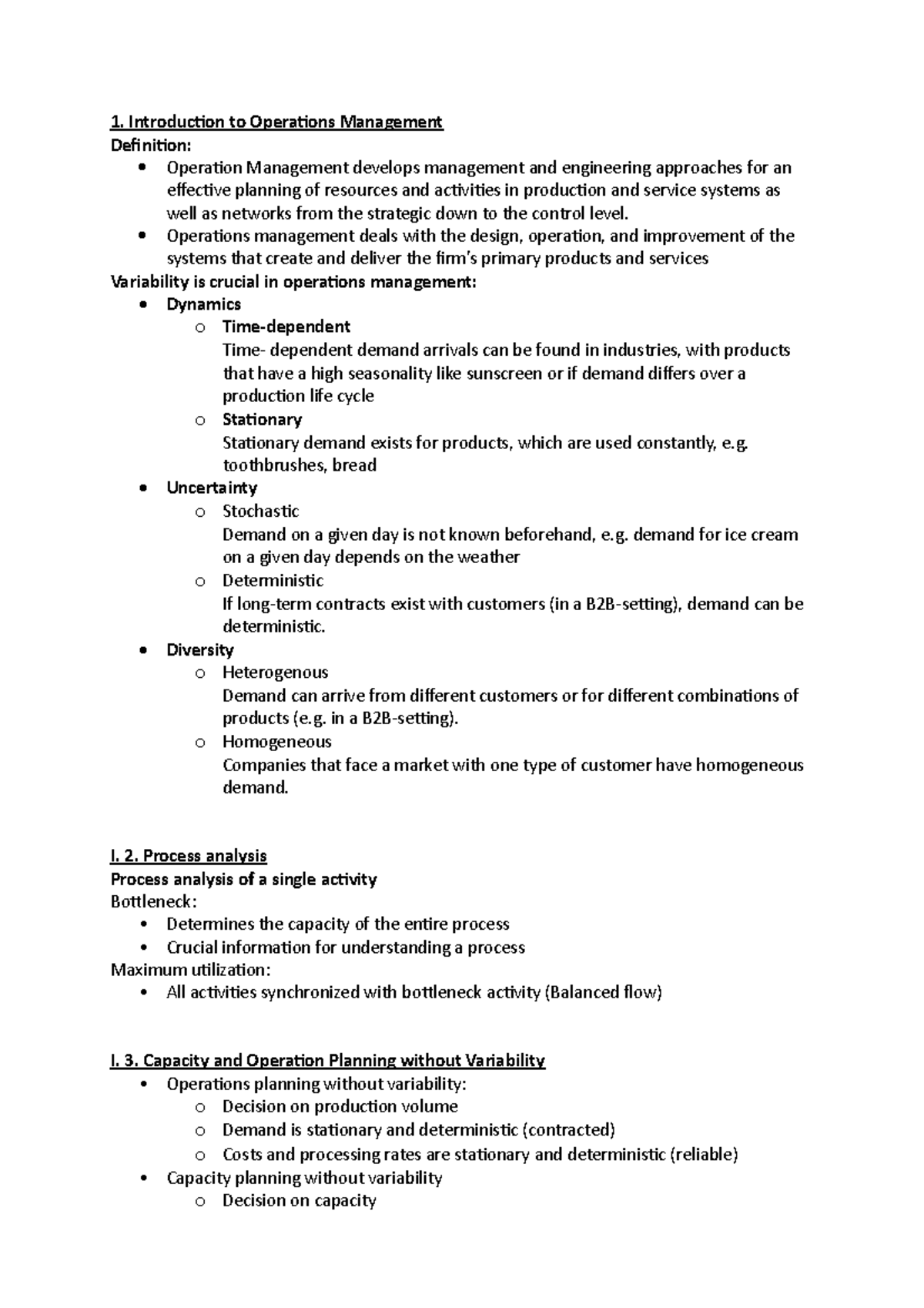 OPM 301 Operations Management - Introduction to Operations Management ...