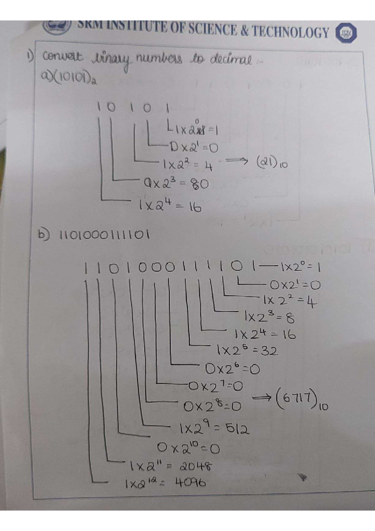 COA Assignment 2024 - SKM INSTITUTE OF SCIENCE & TECHNOLOGY TOV 1 ...