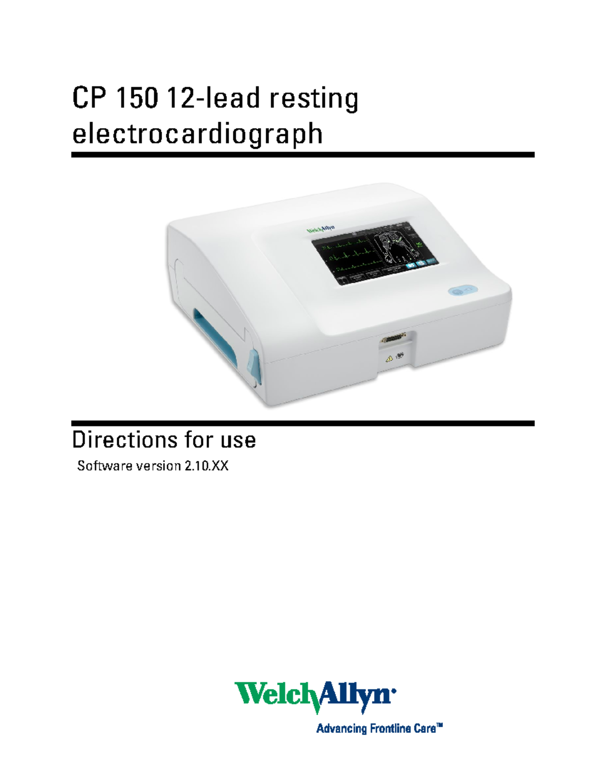 CP 150 12-Lead Resting Electrocardiograph%2c Software Version 2.10.XX ...