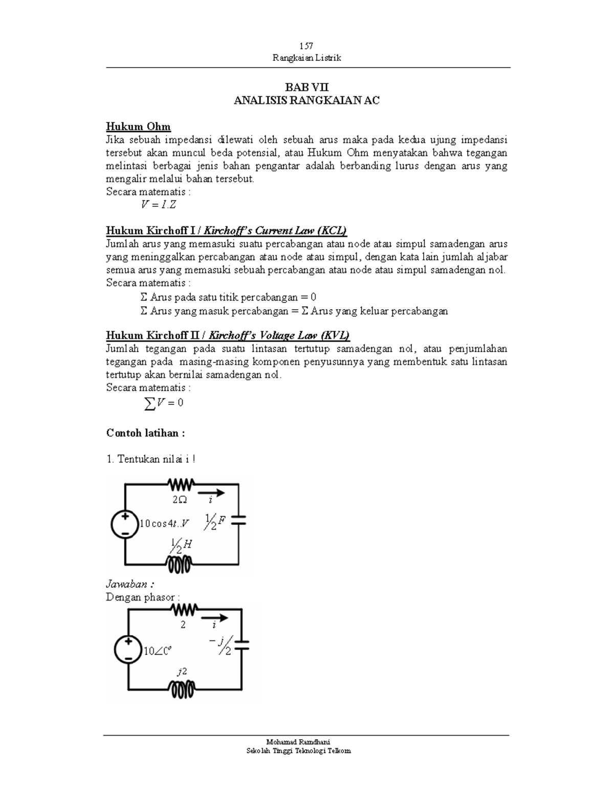 Bab 7 analisis AC - very simple - Rangkaian Listrik Mohamad Ramdhani ...