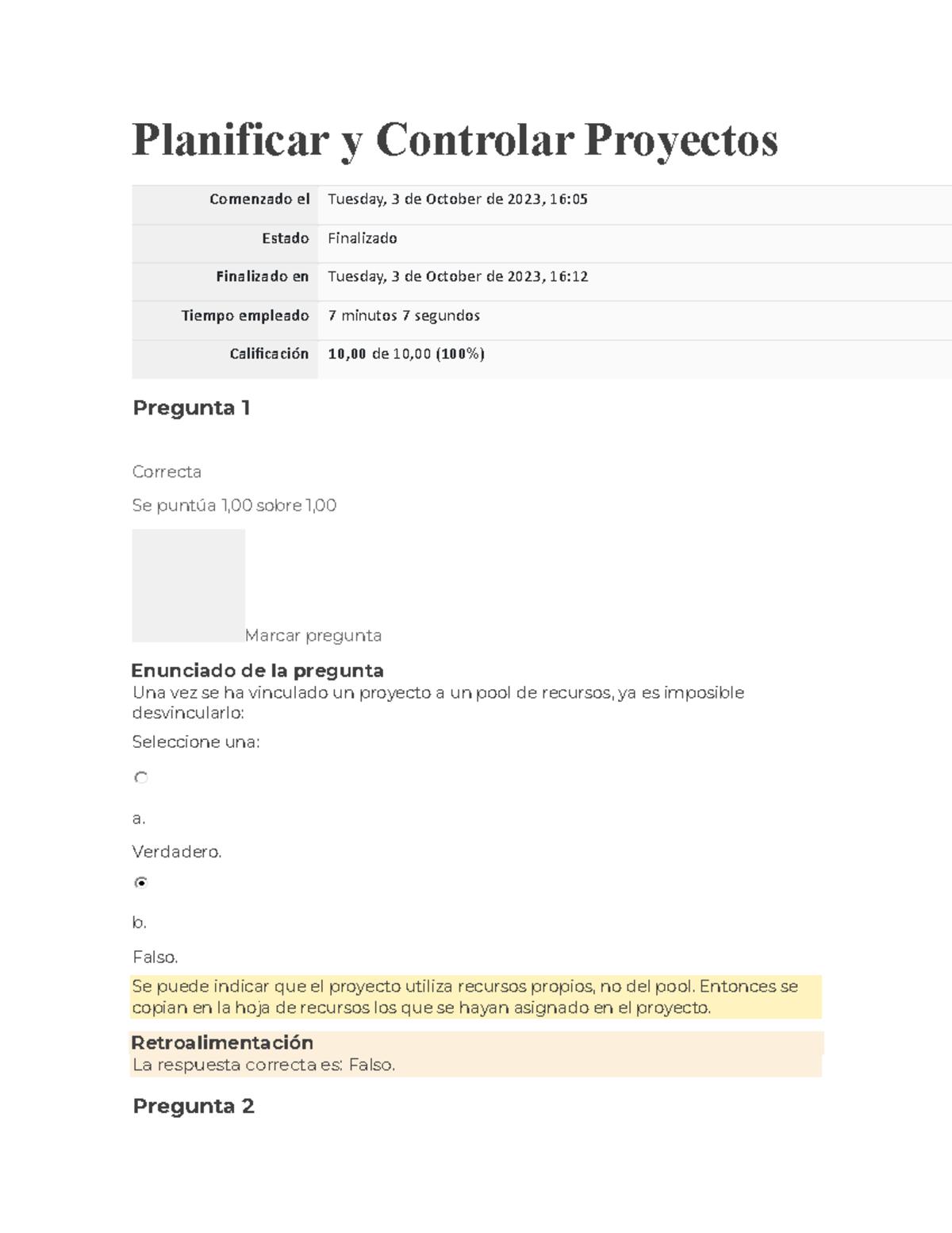 Planificar y Controlar Proyectos Evaluacion Clase 4 - Planificar y ...