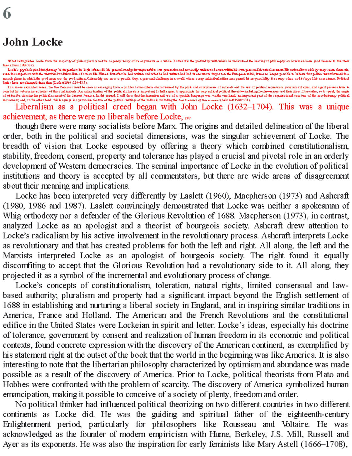Essay on John locke - 6 John Locke What distinguishes Locke from the ...