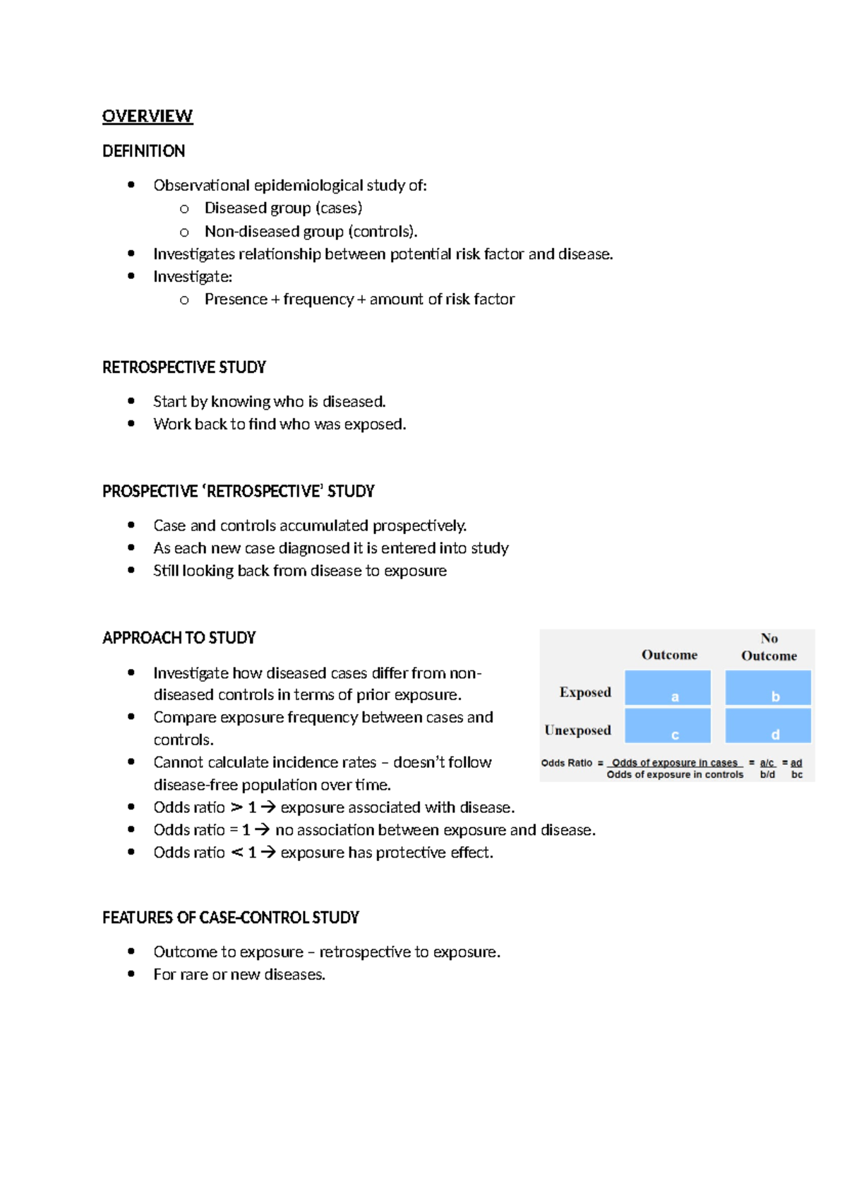 L04 Case-control studies - OVERVIEW DEFINITION Observational ...