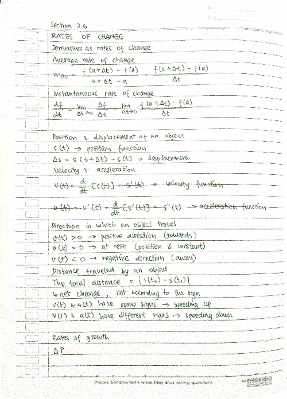 MATH2200 Calc I Rates of Change - MATH 2200 - Studocu