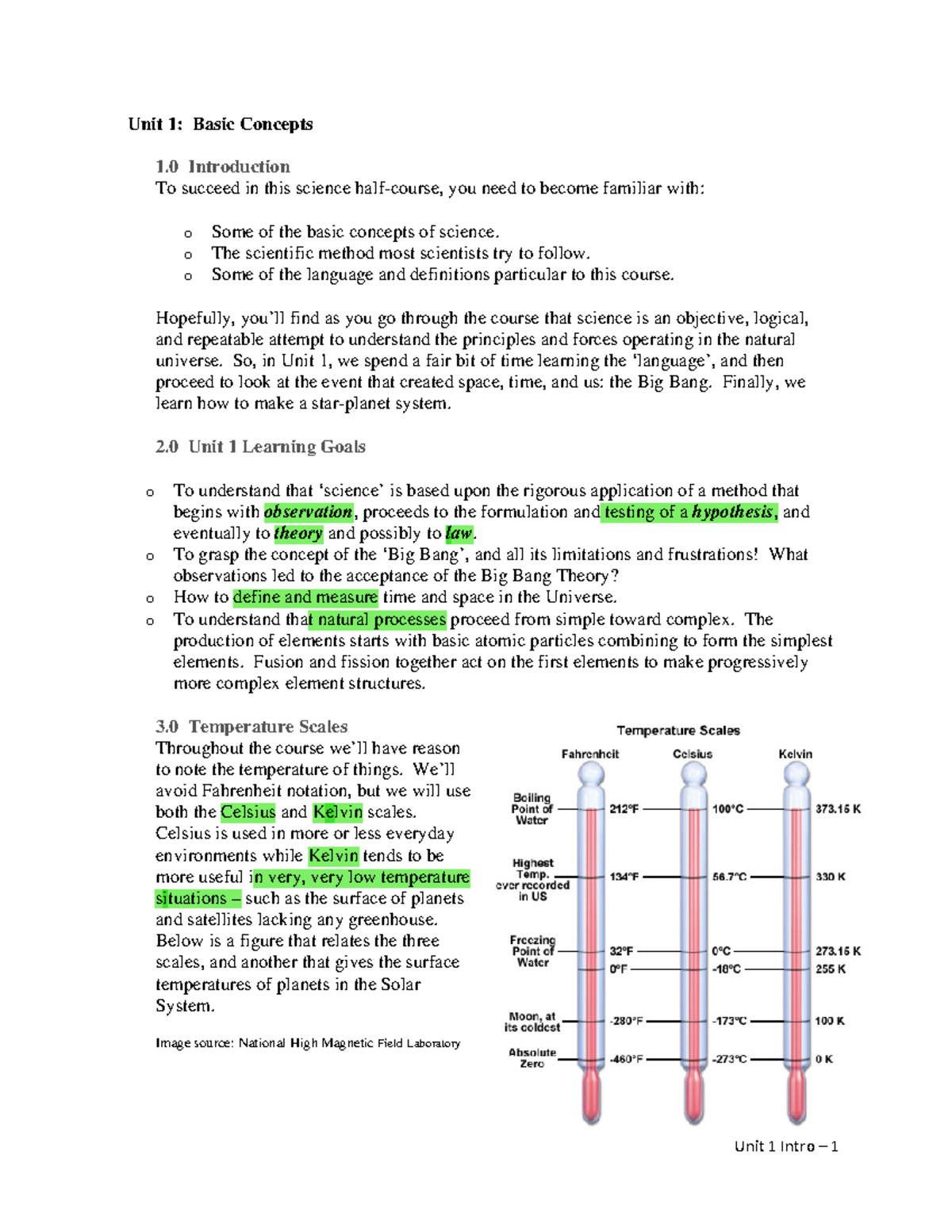 Unit 1 - 1 - ntoes - Unit 1 Intro – 1 Unit 1: Basic Concepts 1 ...