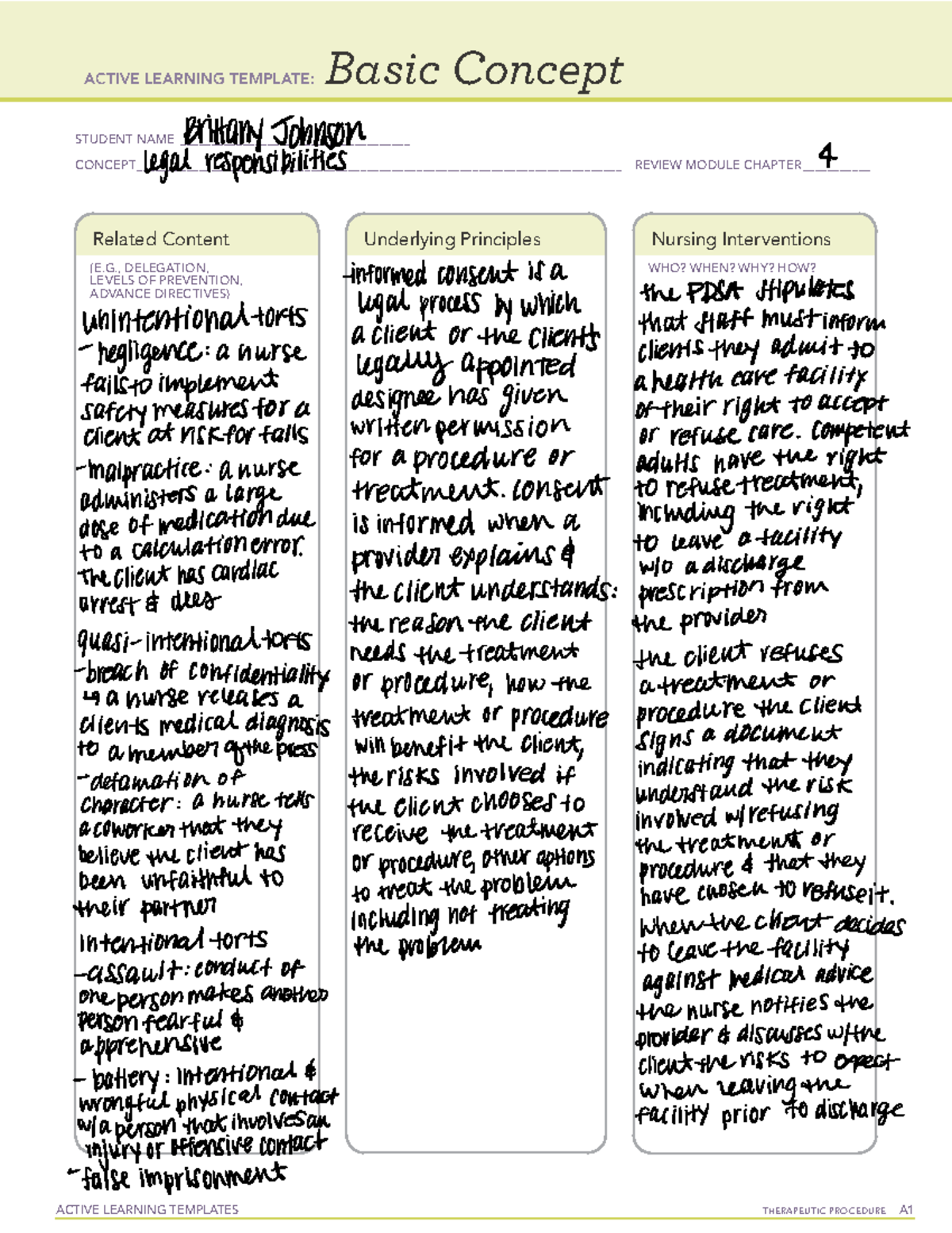 BC legal responsibilities - ACTIVE LEARNING TEMPLATES THERAPEUTIC ...