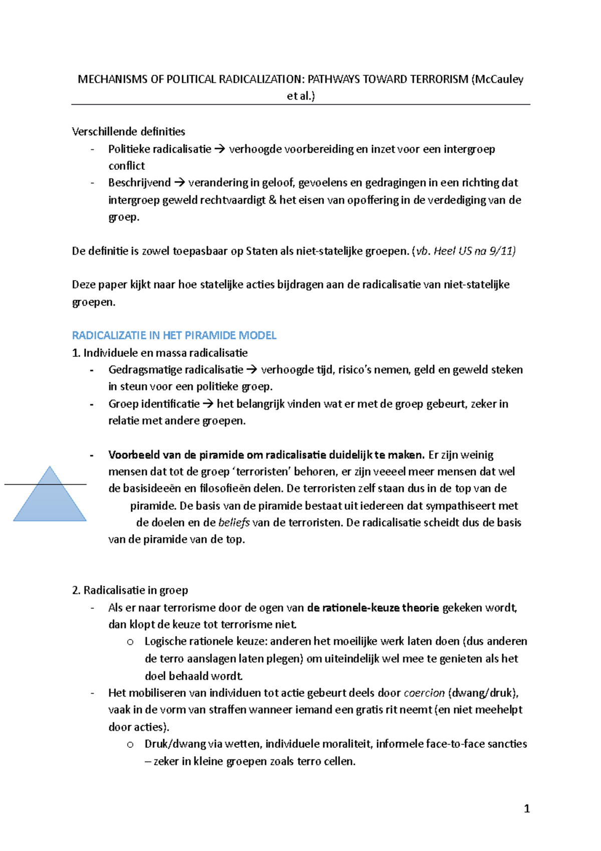 Mc Cauley - Mechanisms OF Political Radicalization (tekst) - MECHANISMS ...