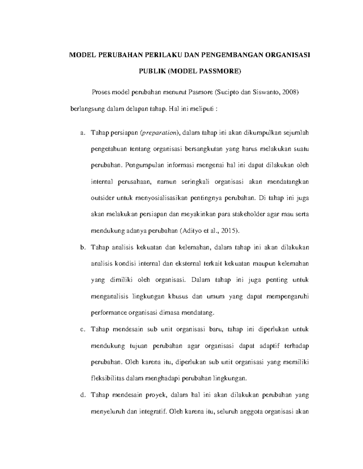 Model Perubahan Perilaku DAN Pengembangan Organisasi Publik ( Model ...