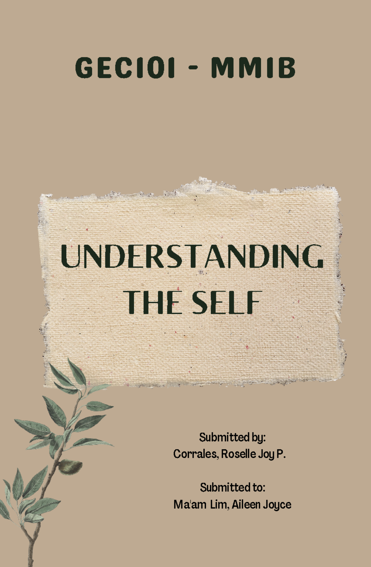6TH Activity Module 4 - none - GEC101 - MM1B UNDERSTANDING THE SELF ...