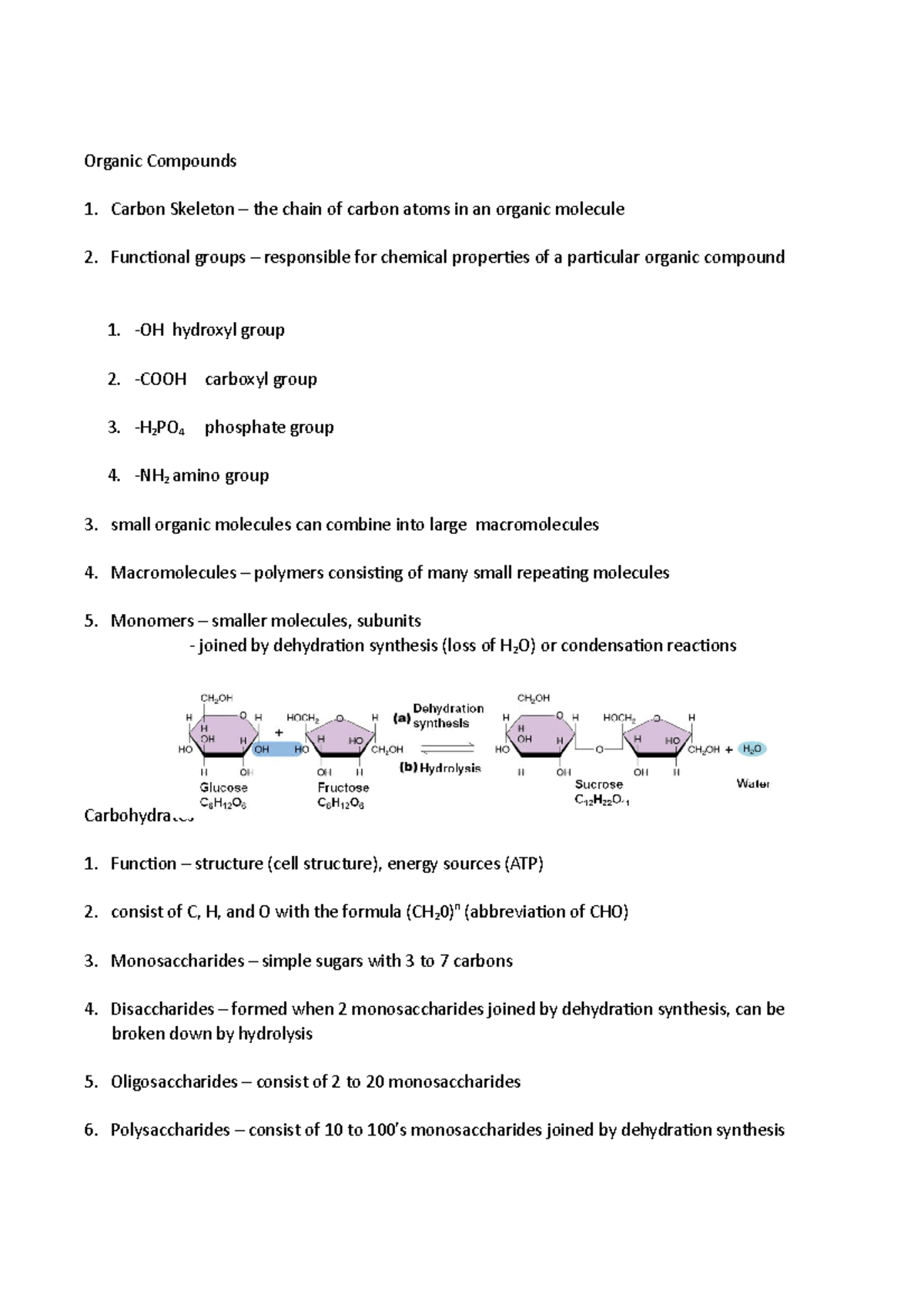 Organic Compounds - Organic Compounds Carbon Skeleton – the chain of ...