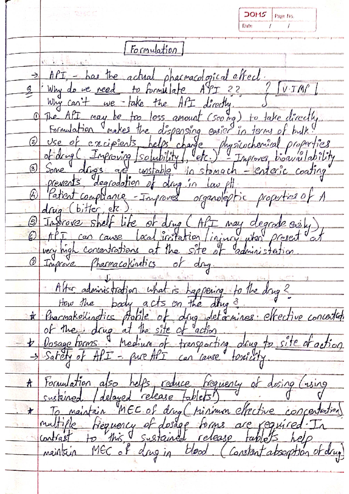 Formulation notes - Introduction to Chemical Engineering - Studocu
