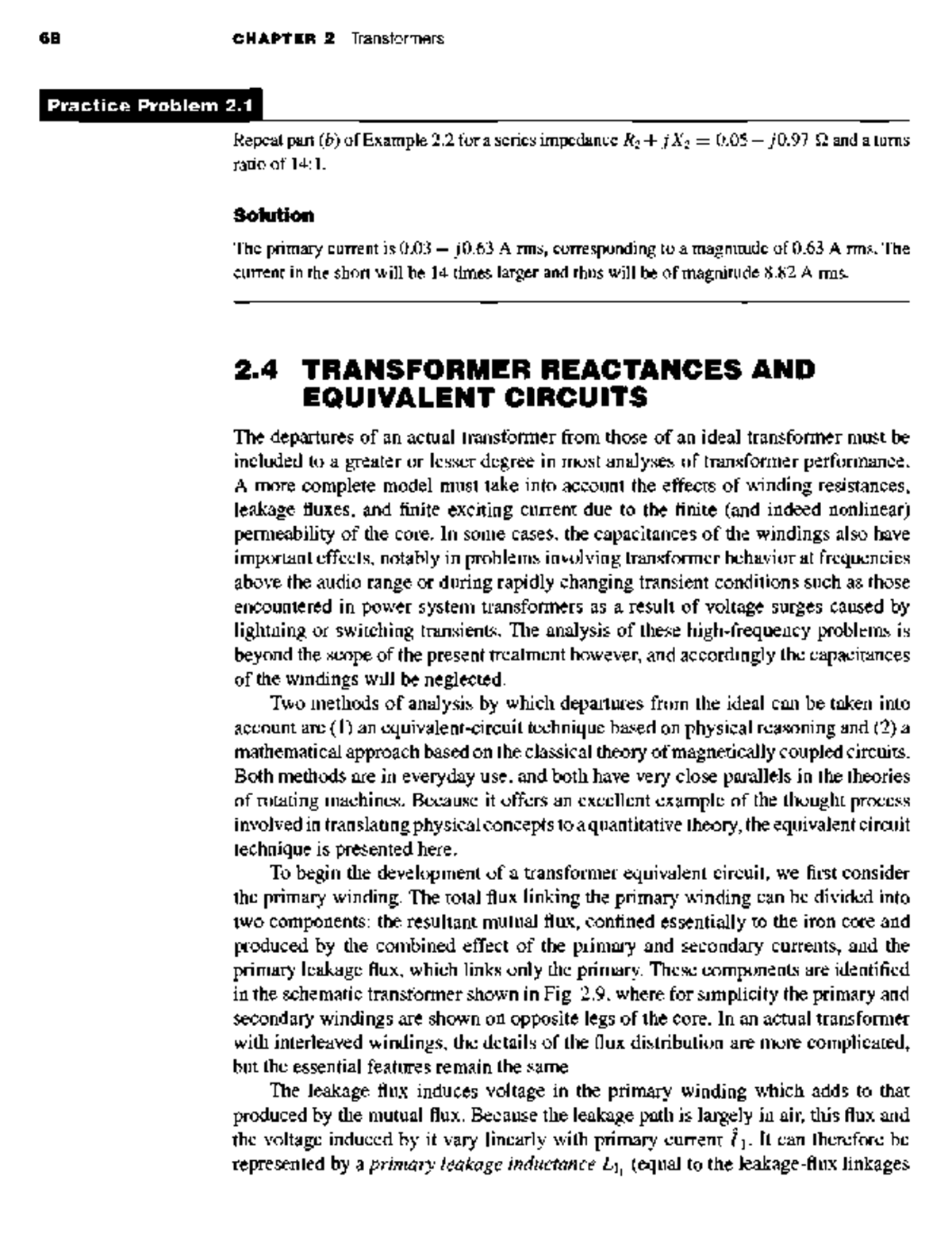 ELEC 440 - Lecture 7 - 68 CHAPTER 2 Transformers ####### i 9 fi4 iI ...