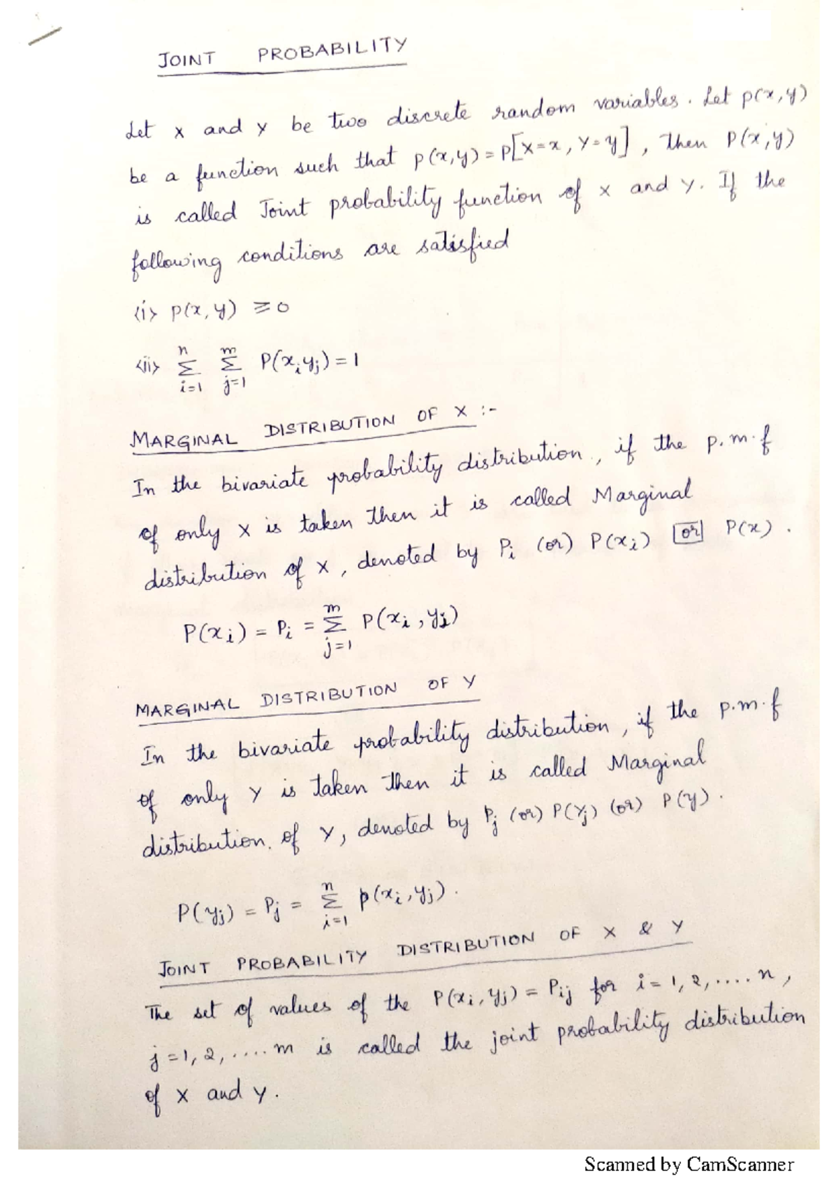Joint Distribution discrete - Mathematics - Studocu
