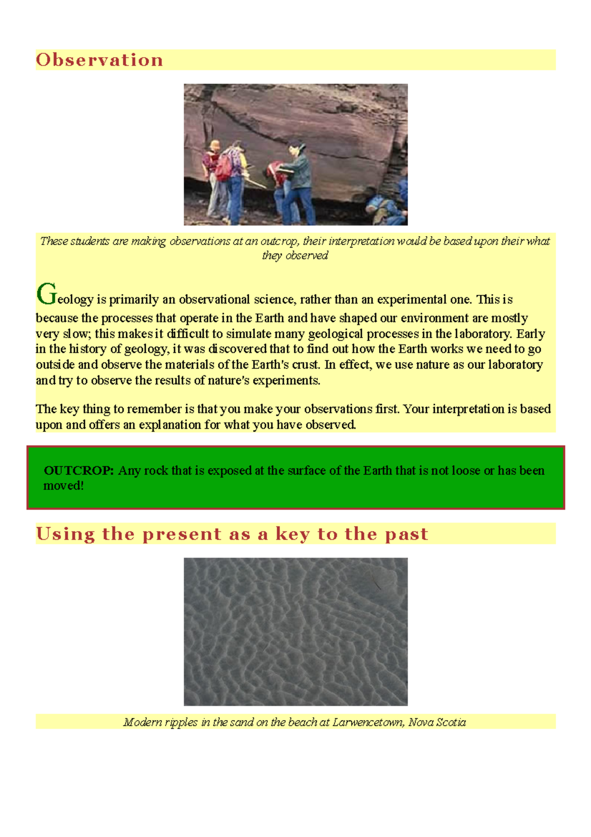 1.2 Study of the Earth as a planet on its own - Observation These ...