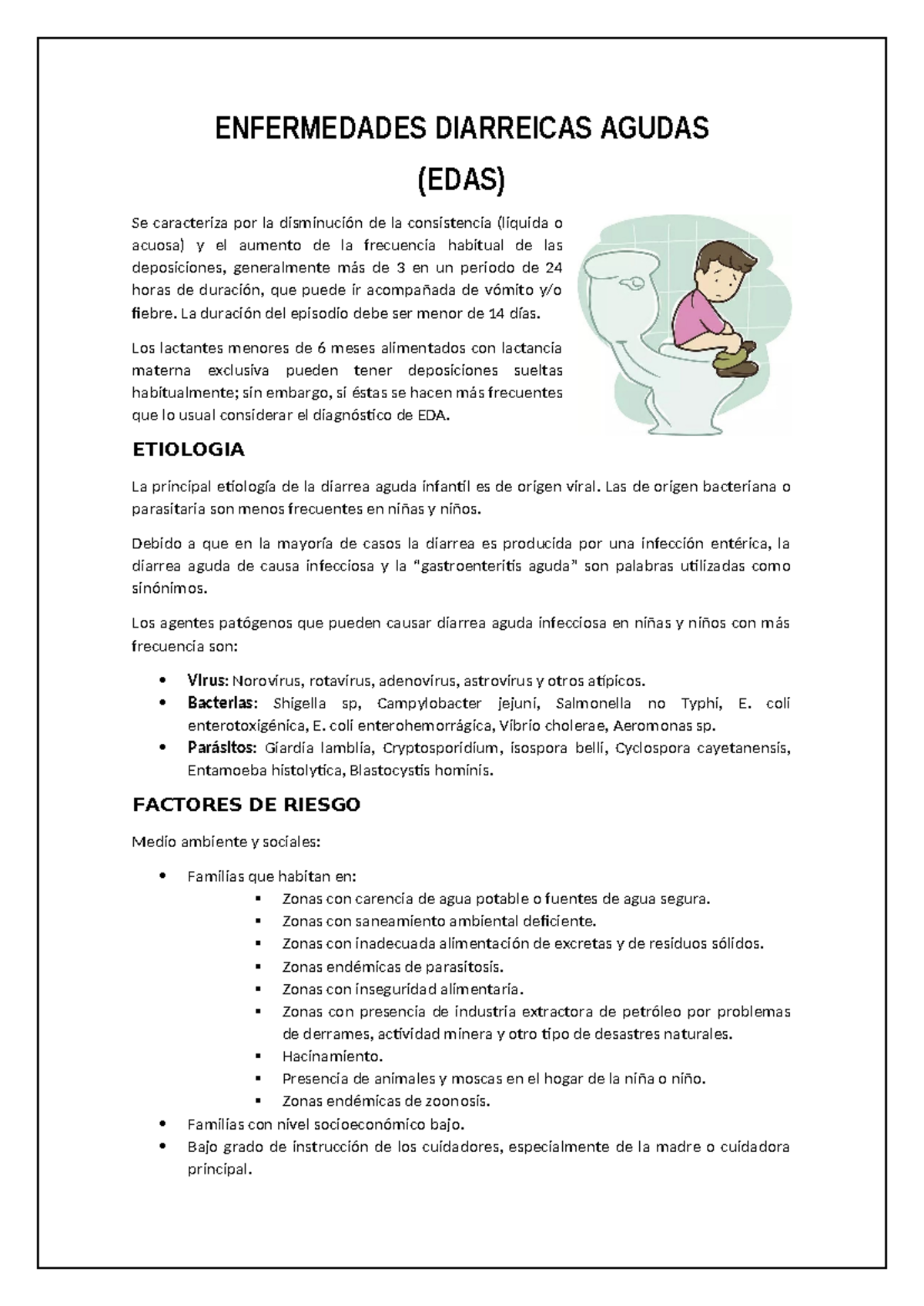Enfermedades Diarreicas Agudas - ENFERMEDADES DIARREICAS AGUDAS (EDAS ...