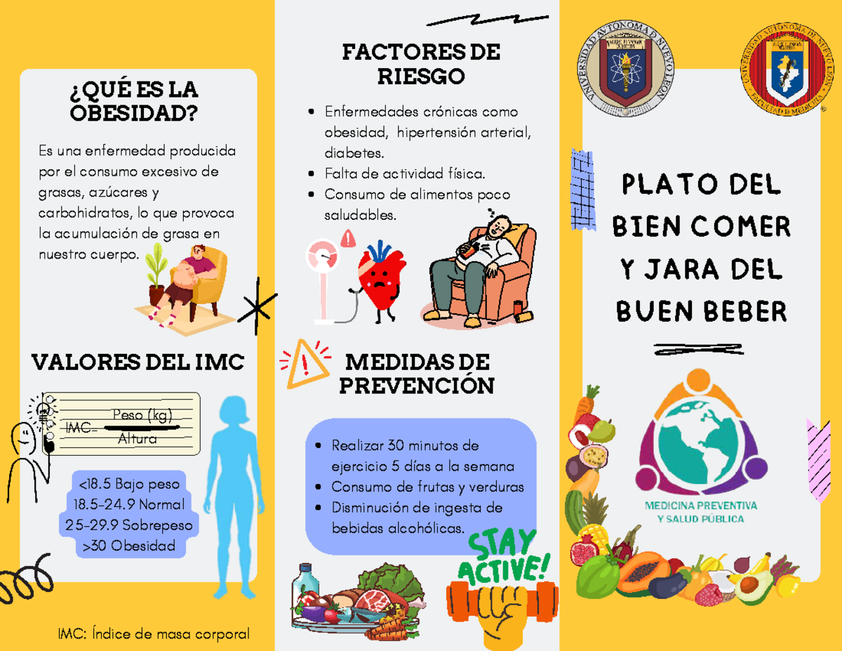 triptico medicina preventiva - Enfermedades crónicas como obesidad ...