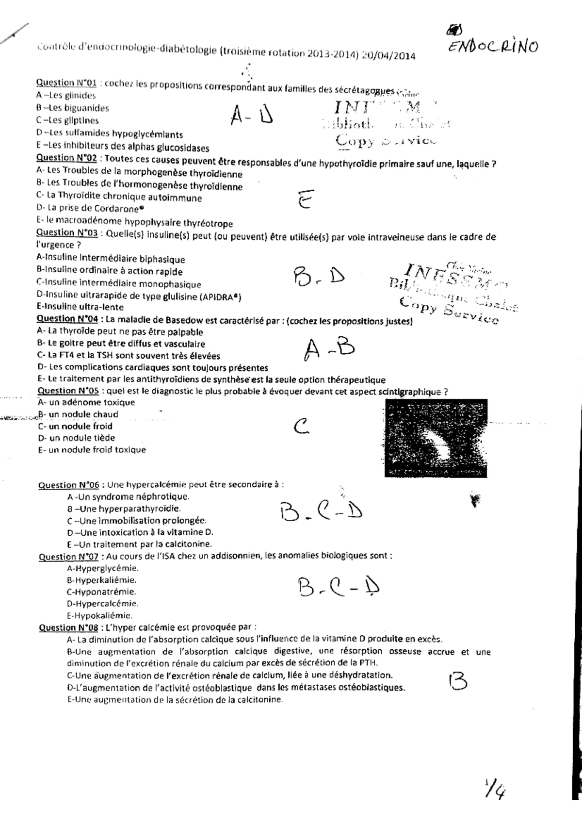Med 5an rot3 endocrino 14 - Informatiqué médicalé - Studocu