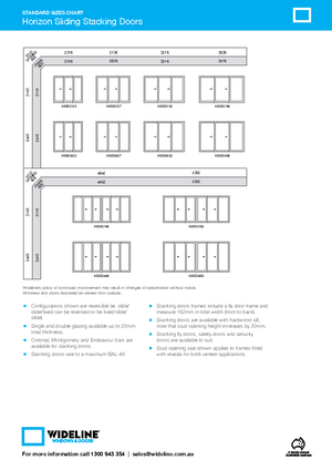 Wideline Sliding Window Standard Size - For more information call 1300 ...