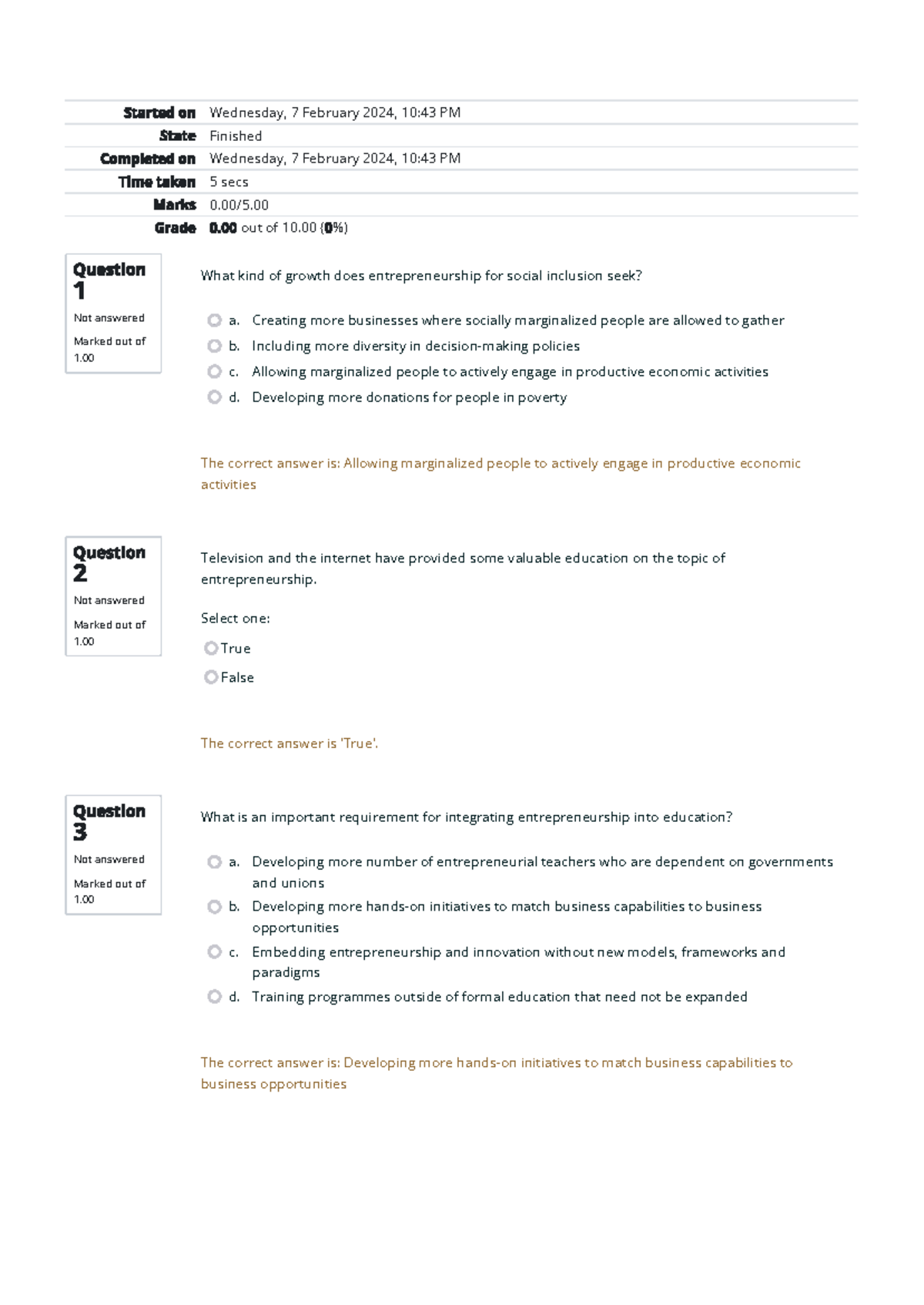 Self Quiz Unit 1 Attempt Review Home5 Not Answered Marked Out Of 1 Not Answered Marked Out Of