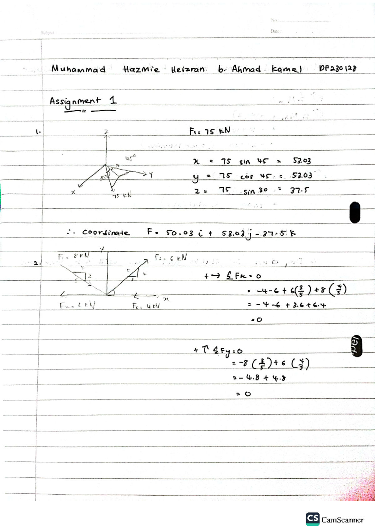 Assignment 1 static - Static and Dinamic - CamScanner - Studocu