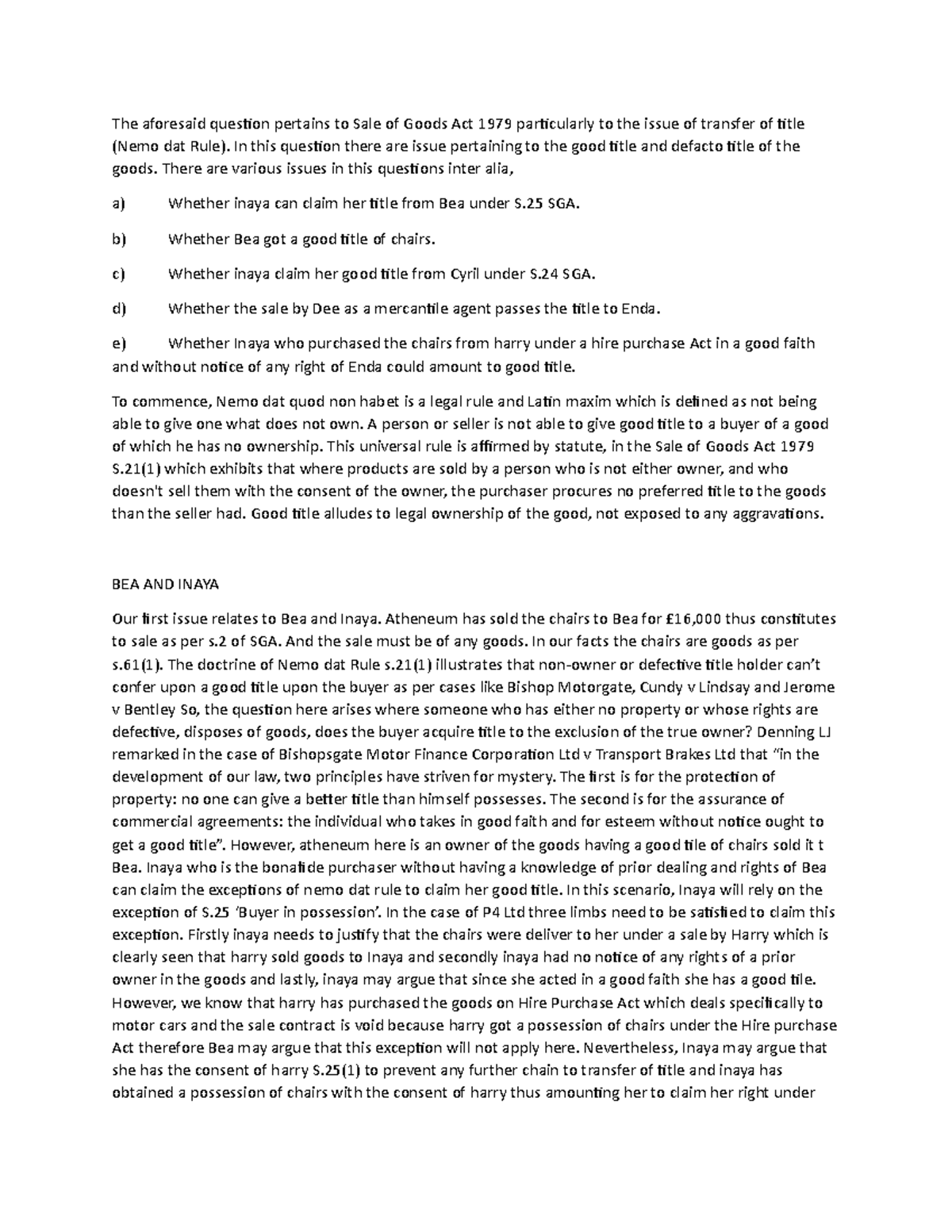 SGA 1 Mocks - pq answers structure and notes - The aforesaid question ...