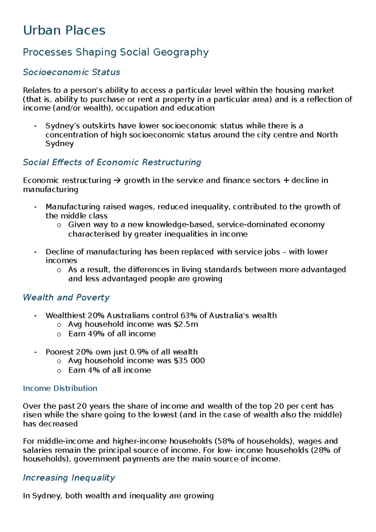 Urban Places - Urban Places Processes Shaping Social Geography ...