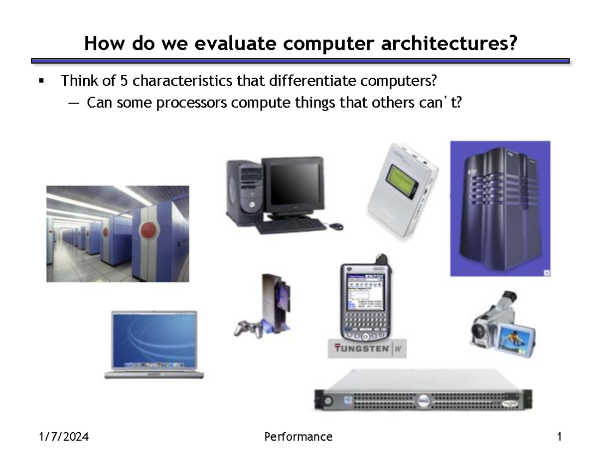 Processor-Performance - How do we evaluate computer architectures ...