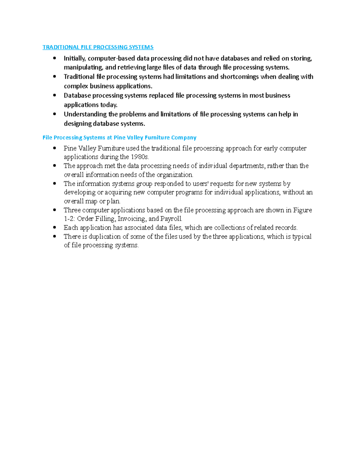 Lecture 3 Traditional File Processing Systems Initially Computer Based Data Processing Did 6588