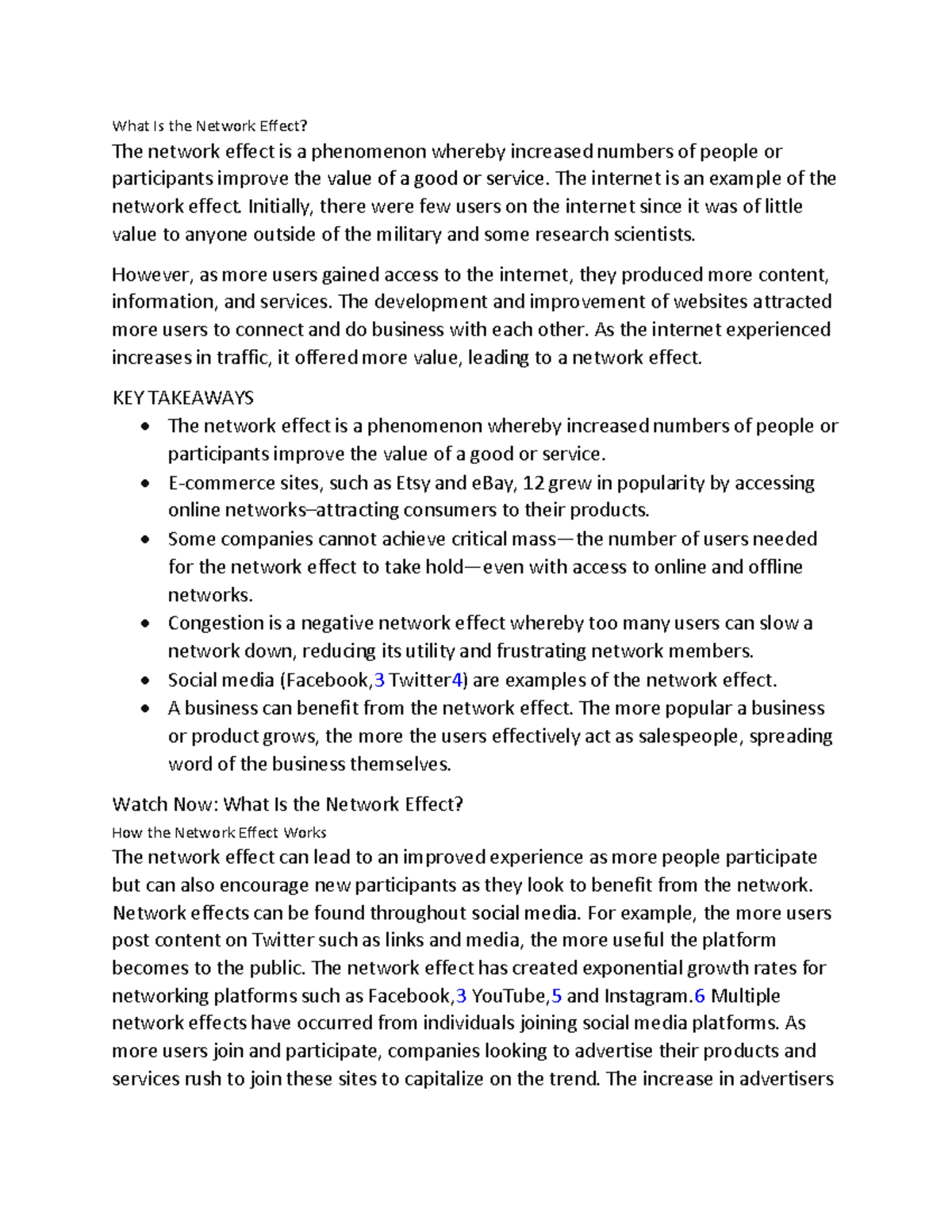 Network Effect Notes - What Is the Network Effect? The network effect ...