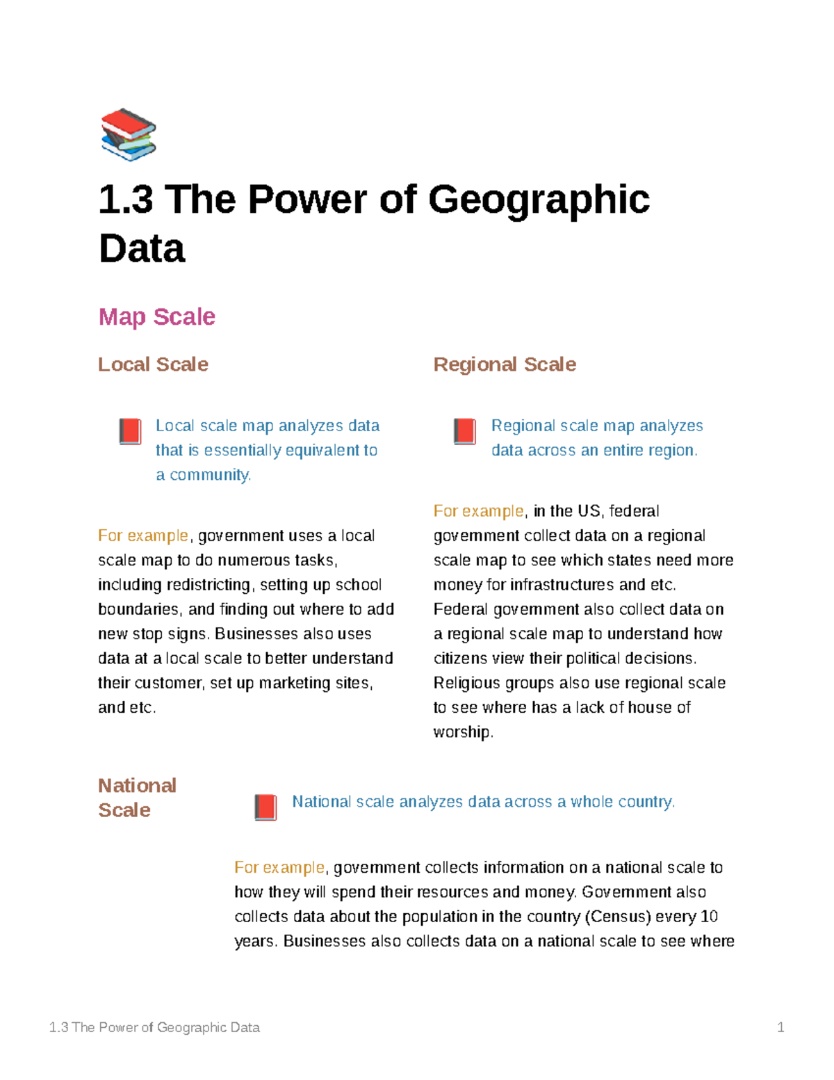 The power of geographic data - 1 The Power of Geographic Data 1 È 1 The ...